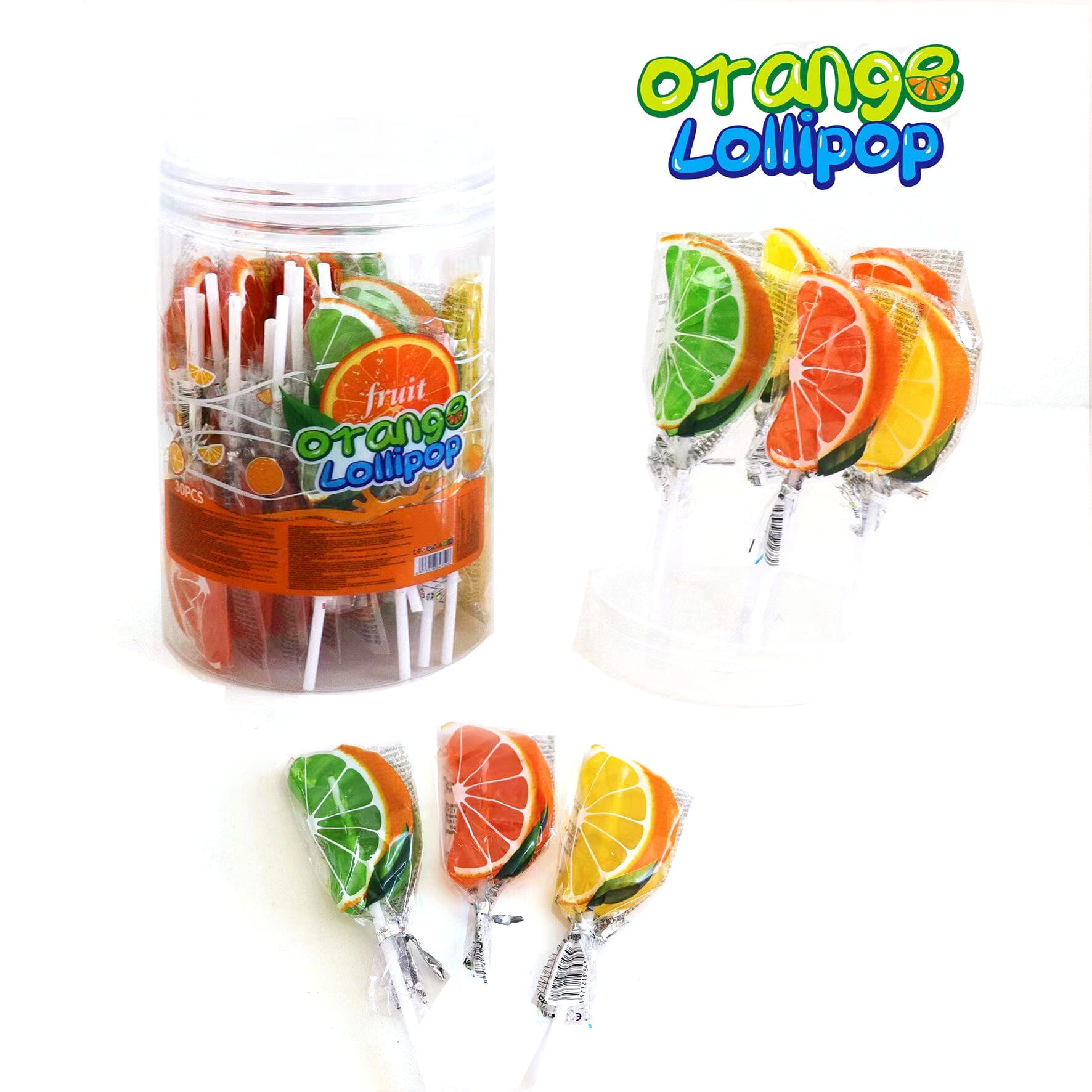 Lizaki Pomarańcze Orange Lollipop 30szt x 15g elukmar.pl